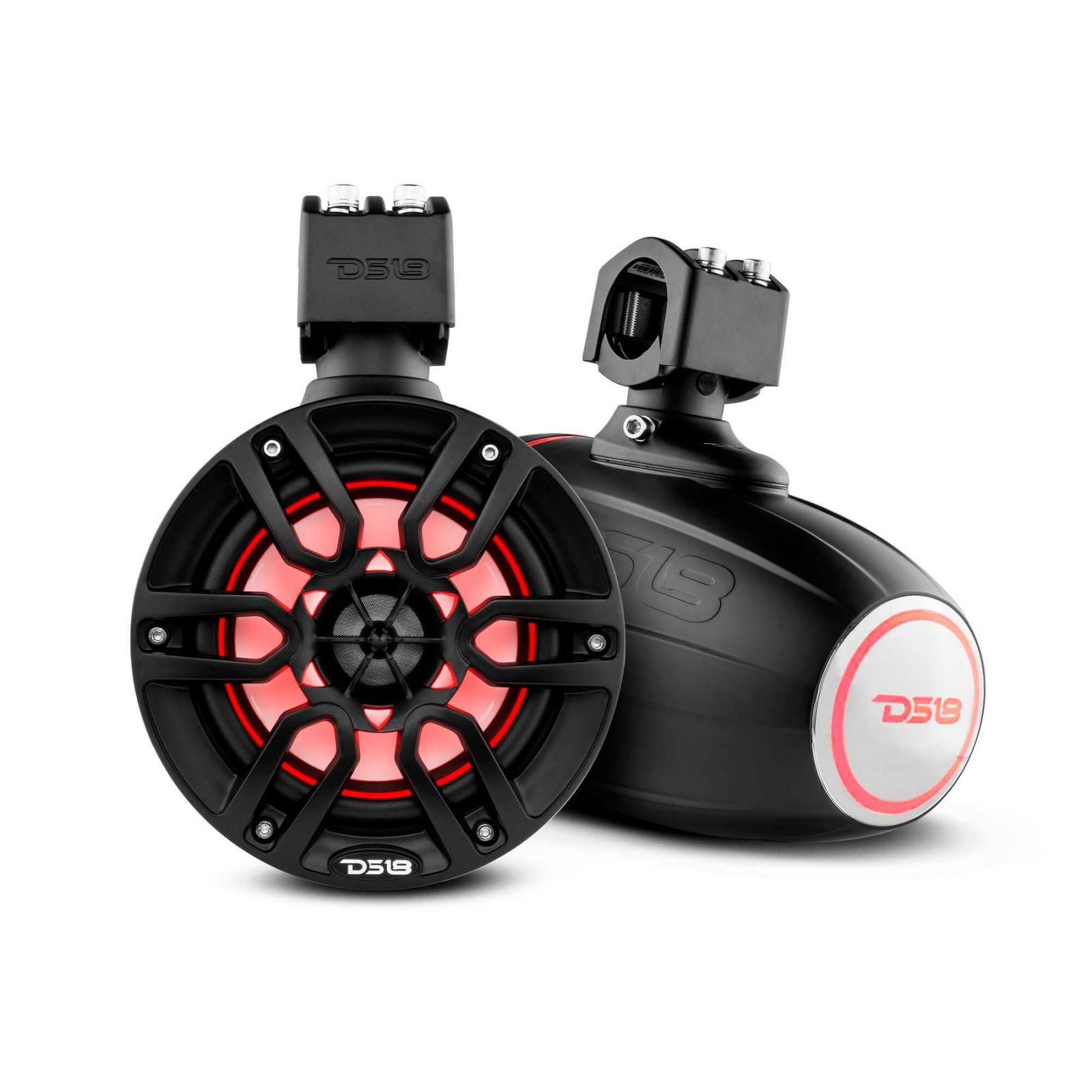 DS18 HYDRO 6.5'' Marine Water-Resistant Wakeboard Tower Speakers Pair ...
